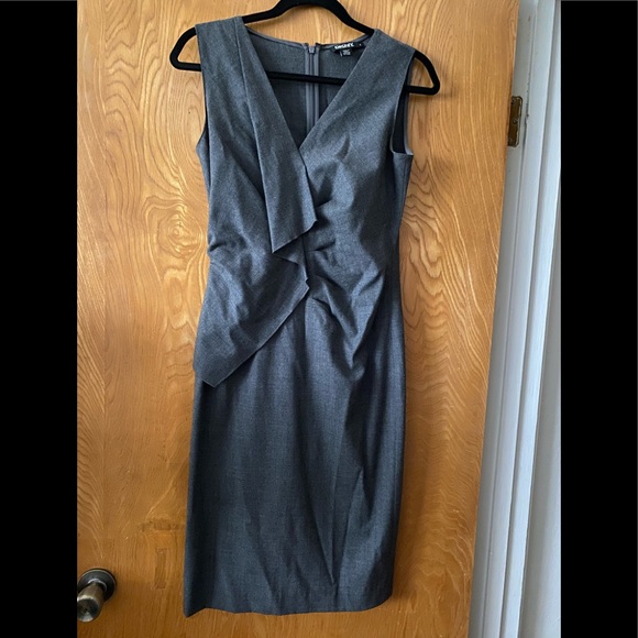 Dkny | Dresses | Dkny Wool Blend Business Dress W Folded Bodice 2 ...
